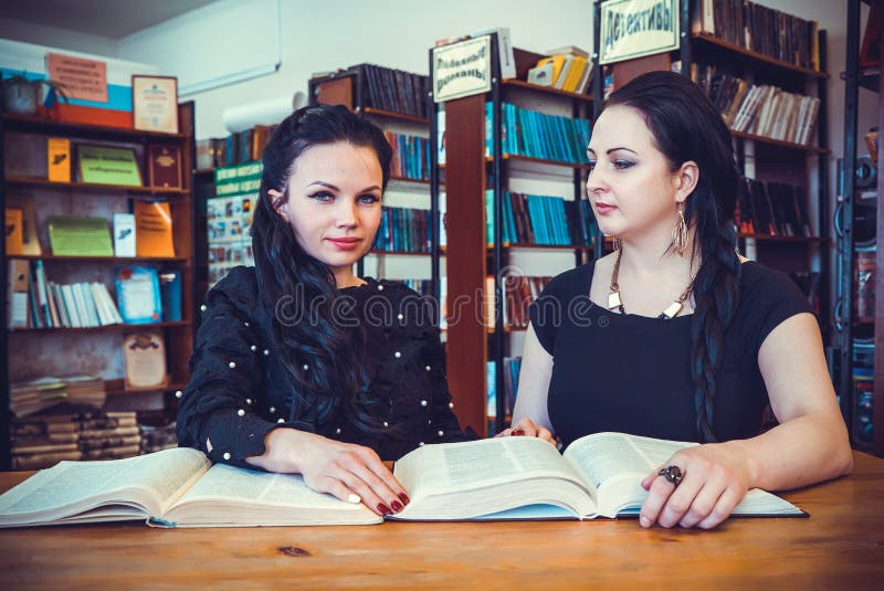 Two Beautiful Women Posing for Camera Stock Image - Image of girls ...