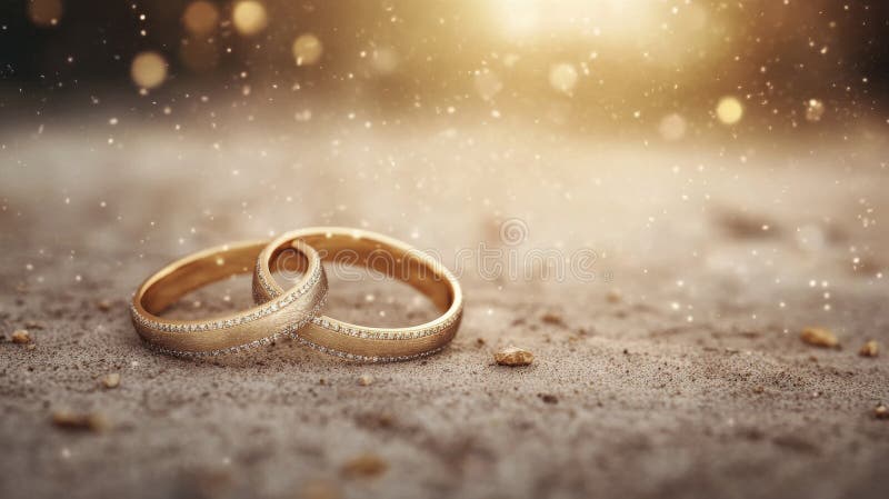 Two Beautifully Crafted Wedding Rings are Placed on a Smooth ...