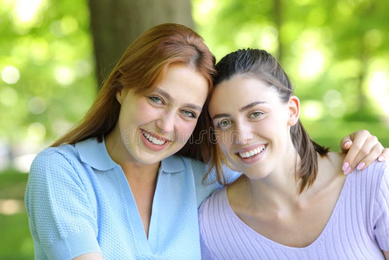 Two Beauty Women Smiling at Camera Stock Image - Image of confidence ...