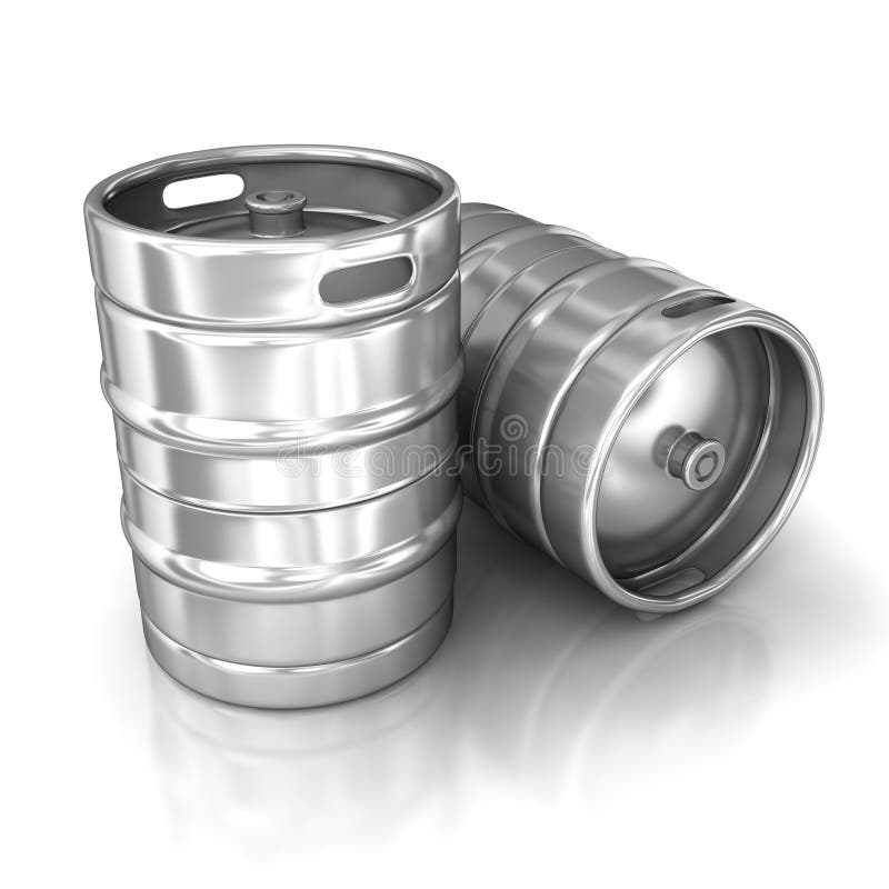 Two beer kegs stock illustration. Illustration of brewery - 63747427