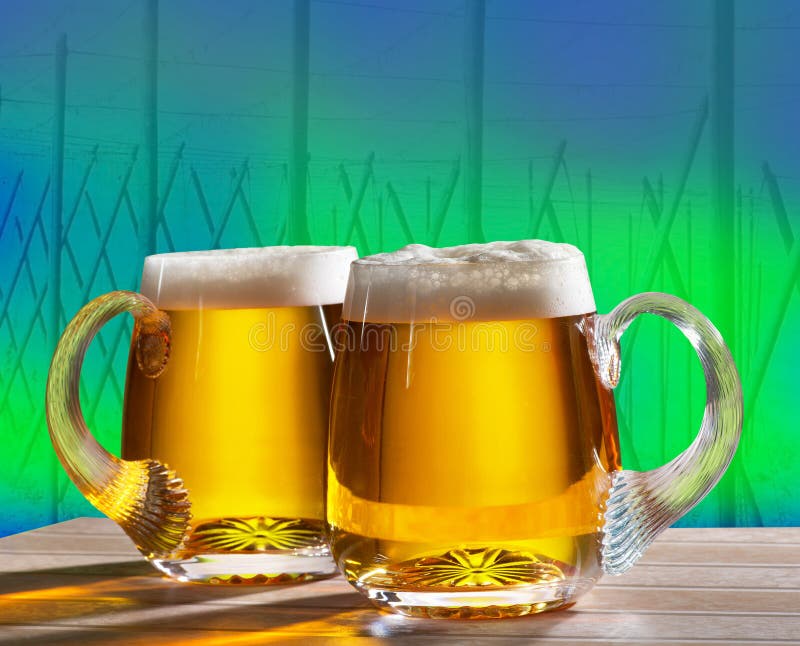 Two beers. stock image. Image of dark, advent, happy - 166952141