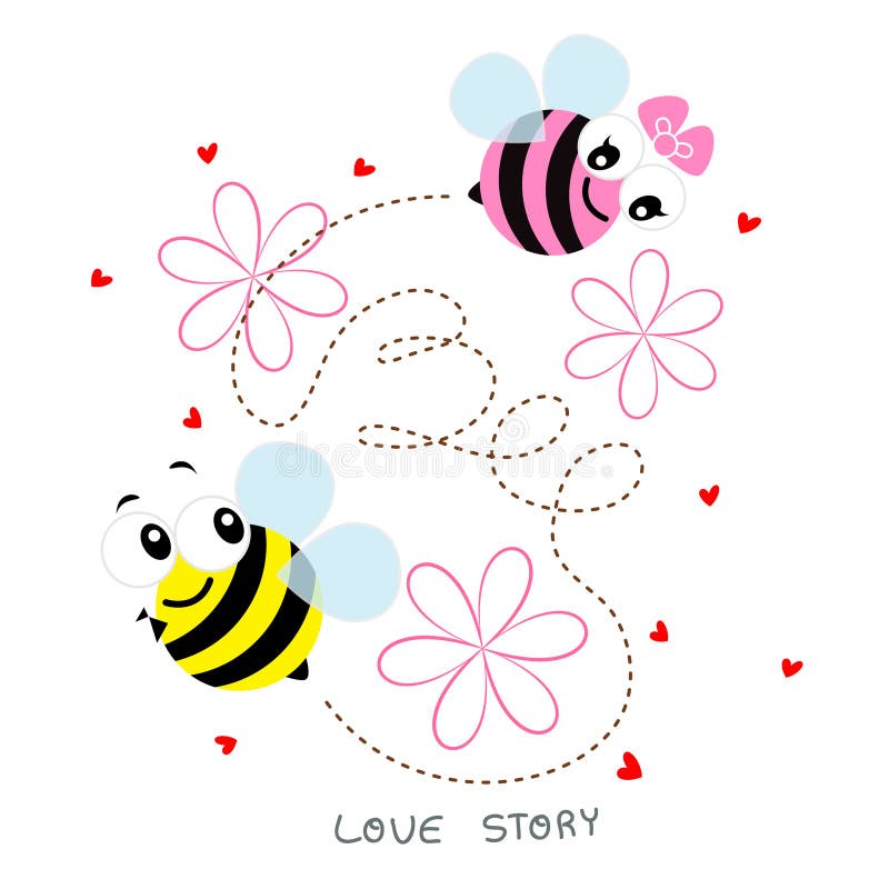 Two Happy Bees Stock Illustrations – 141 Two Happy Bees Stock ...