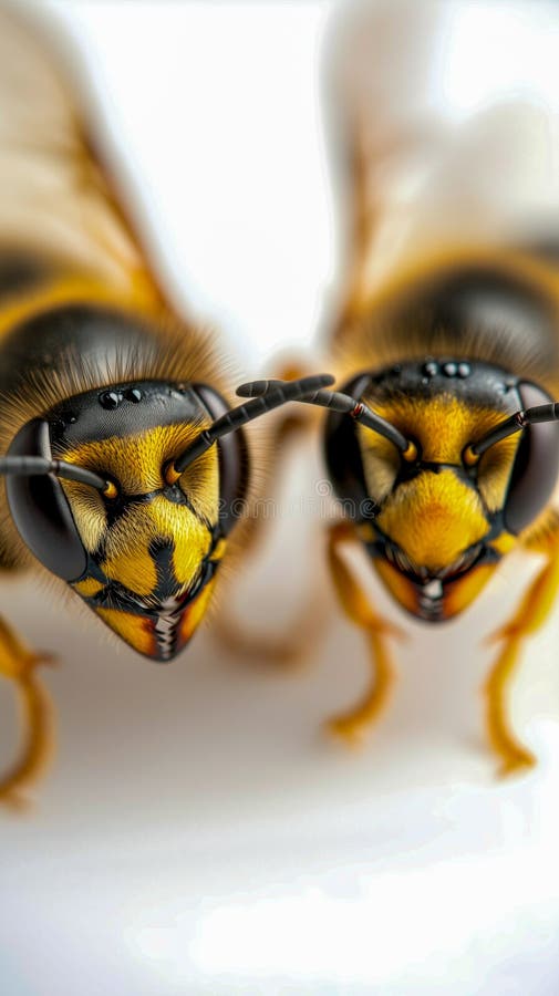 Close-Up of Intricate Bee Faces Stock Photo - Image of intricate, lens ...