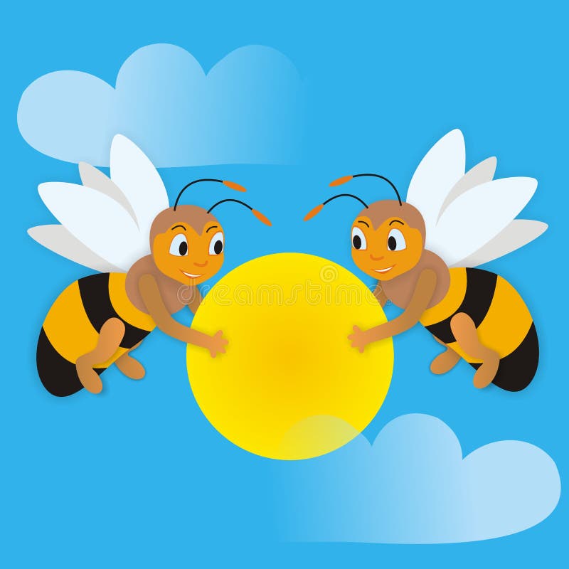 Two Happy Bees Stock Illustrations – 141 Two Happy Bees Stock ...