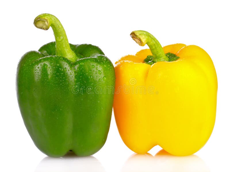 Two bell peppers isolated stock photo. Image of vibrant - 20118844