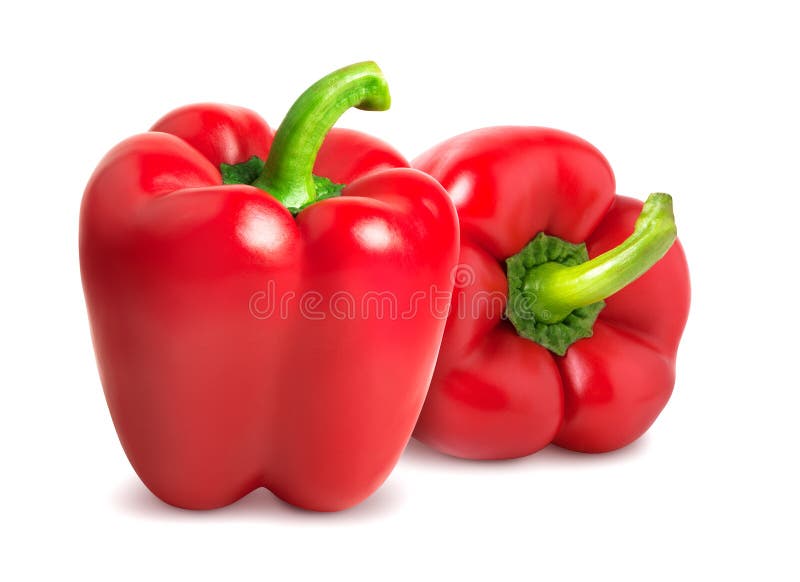 Two bell peppers isolated stock photo. Image of vegetable - 133762372