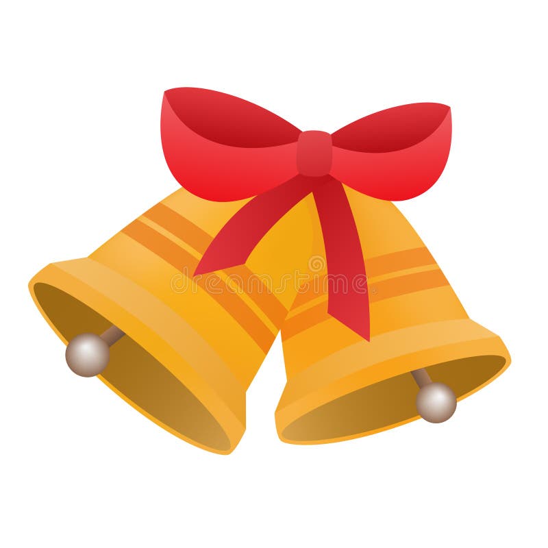 Two bells stock vector. Illustration of ornament, gold - 23486437