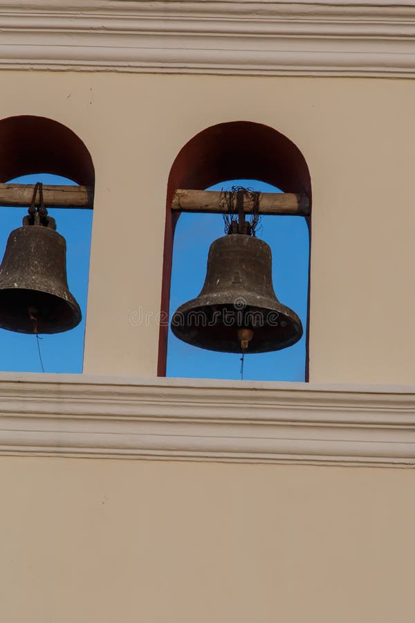 Two Bells from a Church with Sky Stock Image - Image of clear, faith ...