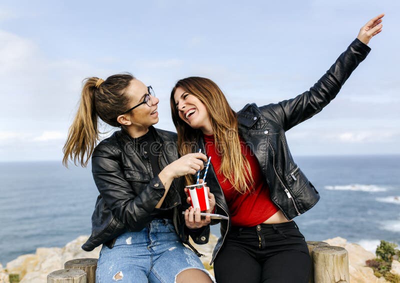 Two Best Friends Having Fun Stock Image - Image of women, juice: 90638843