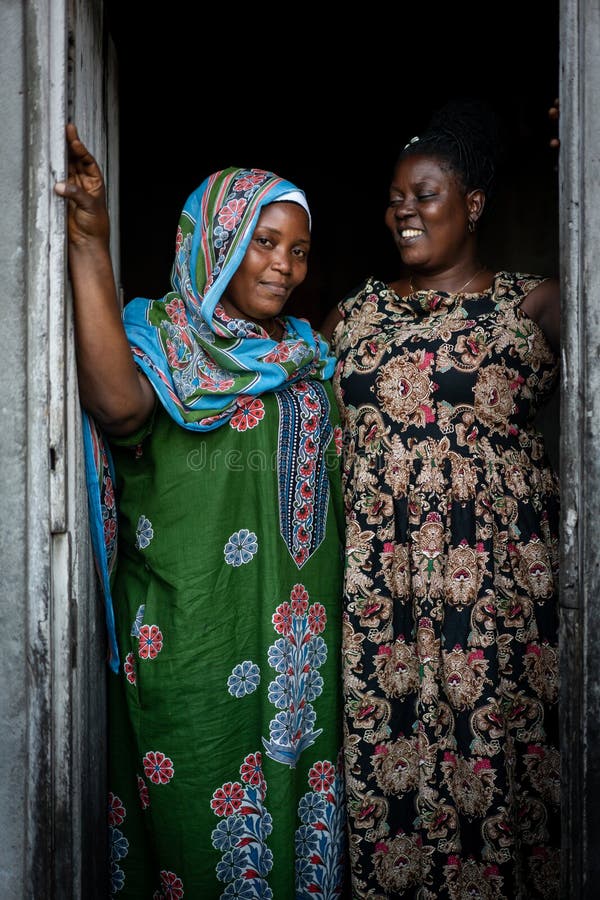 Two Best Friends Standing on the Door Stock Photo - Image of latin ...