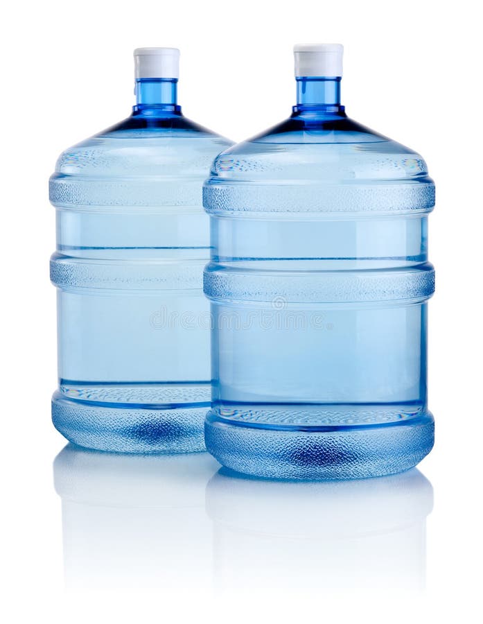 Two Big Bottles Of Water Isolated On White Background Stock Image ... Two Big Bottles Of Water Isolated On White Background Stock Image ...