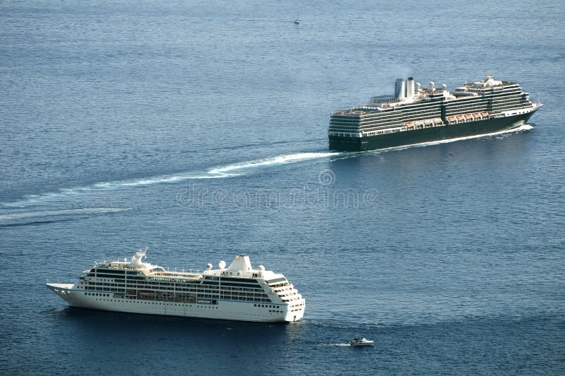 Two big cruise ships stock photo. Image of ocean, luxury - 27411758