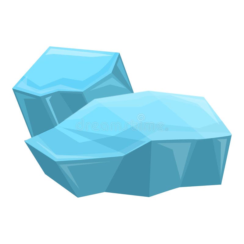 Two Big Pieces of Ice are Lying on Top of Each Other Stock Illustration ...