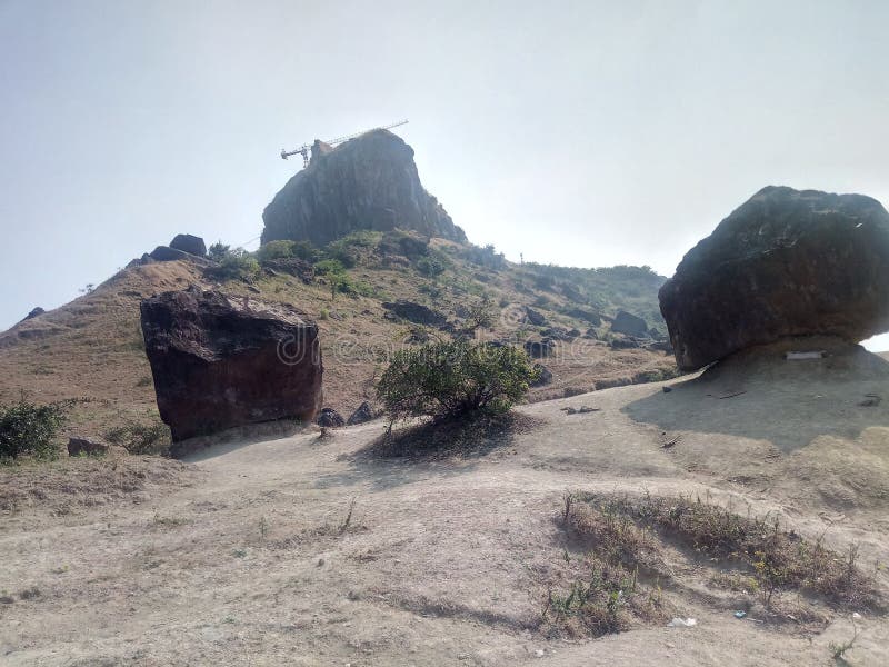 Two Big Stone Parts at Mountain Stock Photo - Image of stones, ancient ...