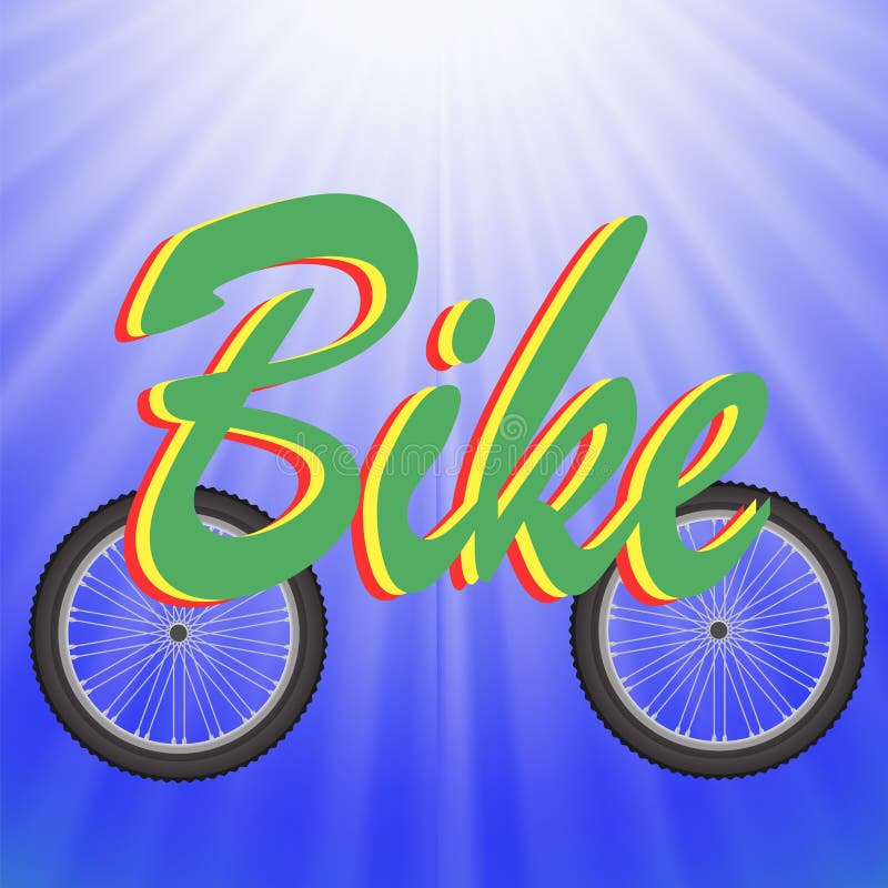 Two Bike Wheels stock vector. Illustration of road, graphic - 69412648