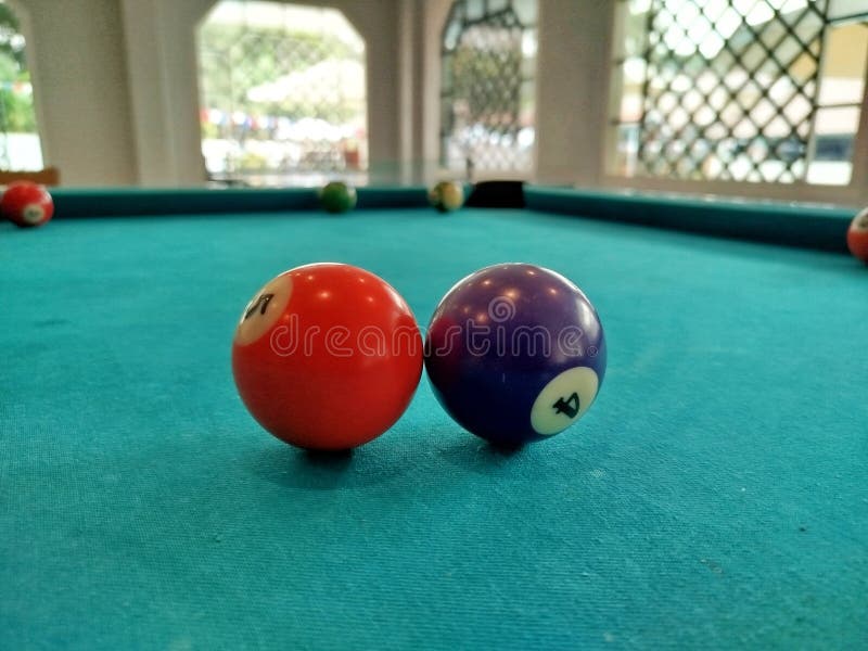 Two Billiard Balls Numbered 4 and 5. Stock Image - Image of recreation ...