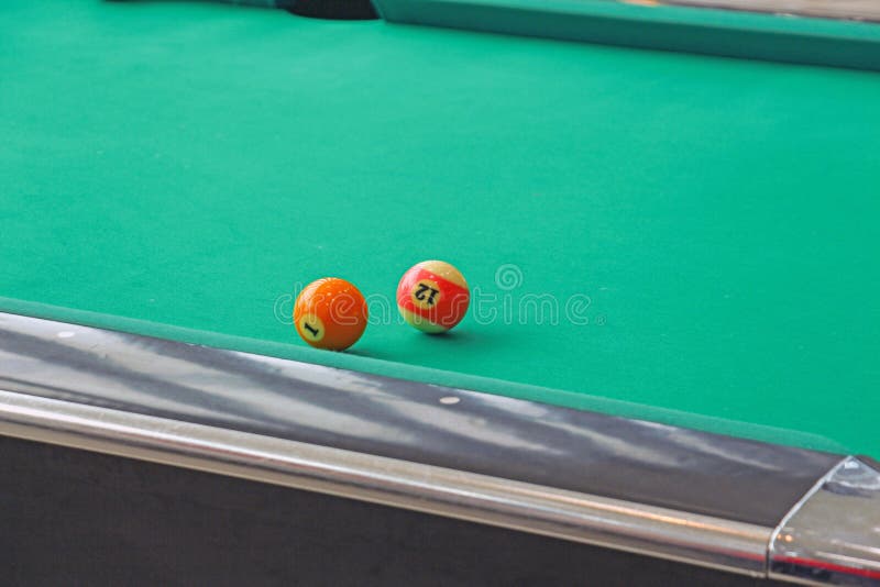 Two Billiard Balls on the Table Stock Image - Image of bright, balls ...