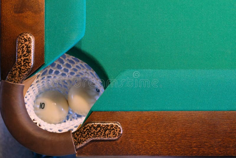Two Billiard Balls in a Pocket Stock Photo - Image of table, mesh ...