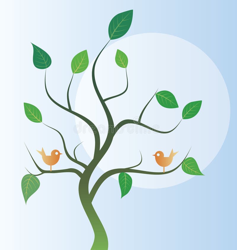 Two Birds Tree Stock Illustrations – 3,510 Two Birds Tree Stock ...