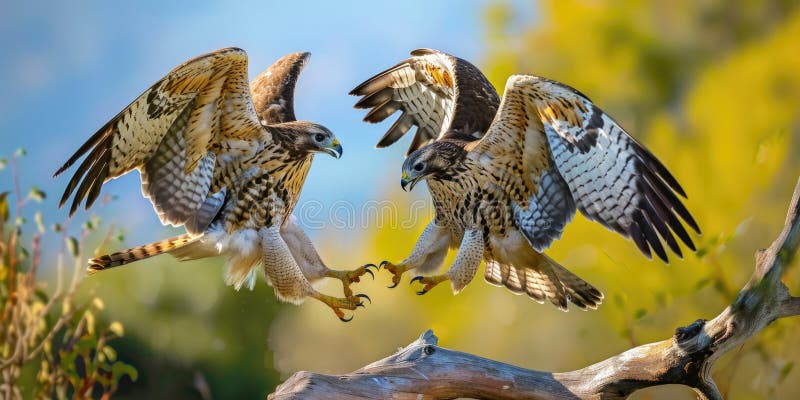 Two Birds Fighting Over Branch Stock Photo - Image of struggle, birds: 376433494