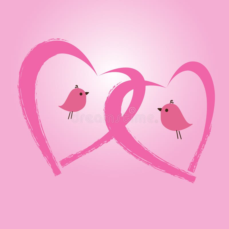 Two birds on the love date stock illustration. Illustration of elements ...