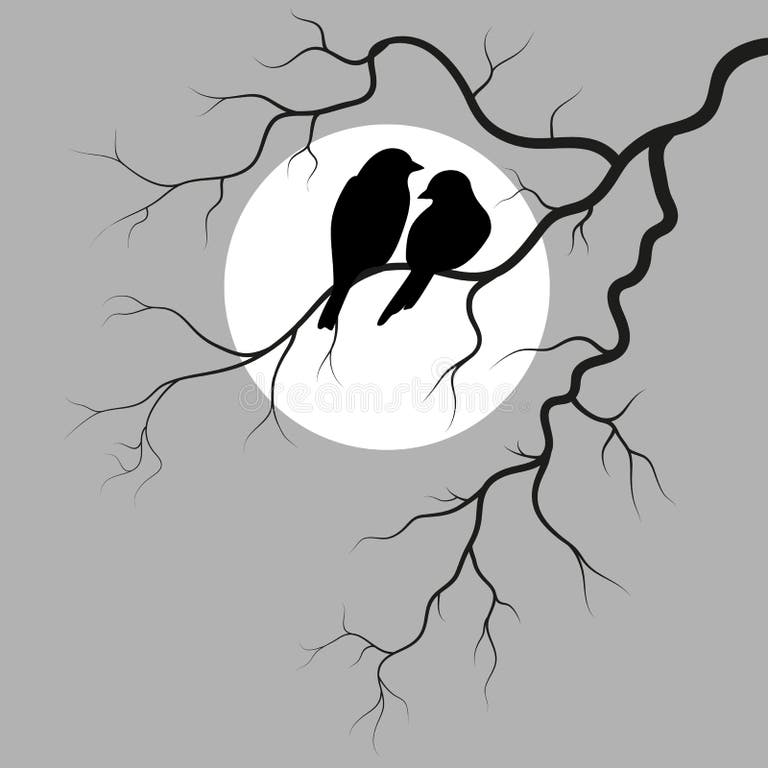 Silhouette Branch Birds Stock Illustrations – 9,165 Silhouette Branch ...