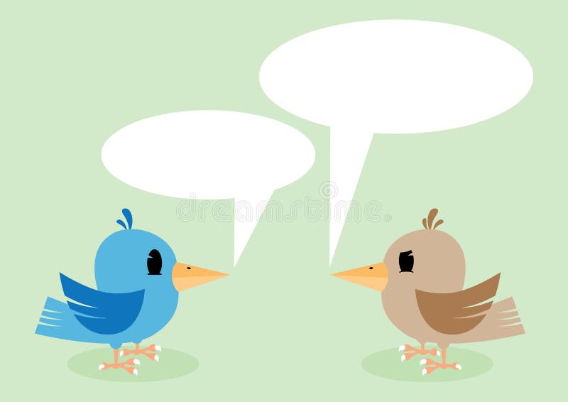 Two talking birds stock vector. Illustration of talking - 20984104