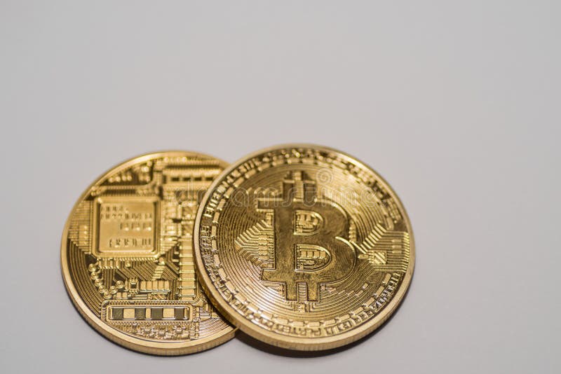Bitcoins in Front of a Screen with Candlestick Charts Chart Stock Photo ...