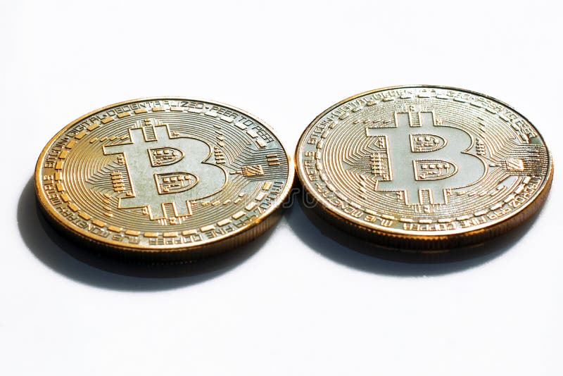 Row of Bitcoins on White. Digital Currency Stock Image - Image of ...