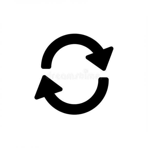 Two Black Arrows Form a Circular Design, Each Pointing into the Tail of ...