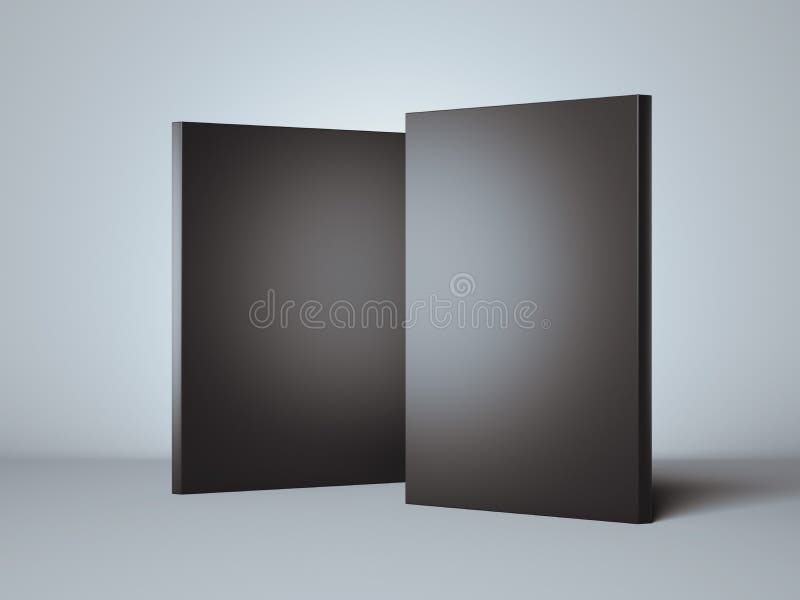 Two Black Boxes. 3d Rendering Stock Illustration - Illustration of ...