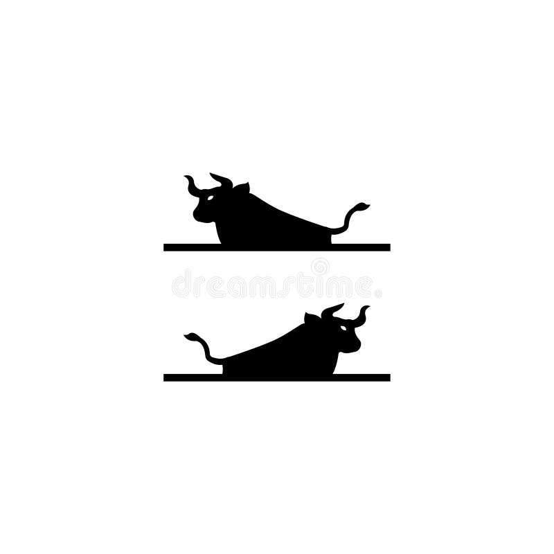 Two Black Bull Sleeping Logo Stock Vector - Illustration of flame ...