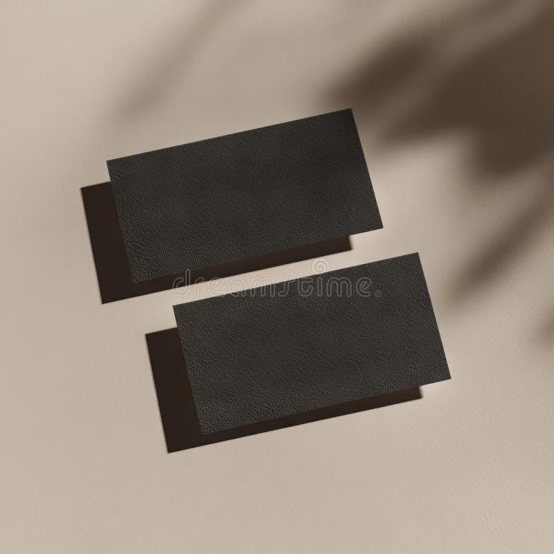 Two Black Business Cards Beige Background Stock Photos - Free & Royalty ...
