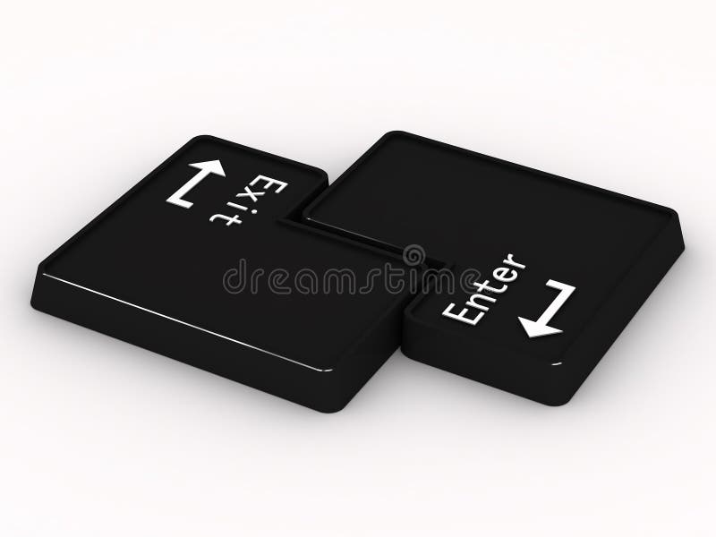 Enter - keyboard button stock illustration. Illustration of internet ...