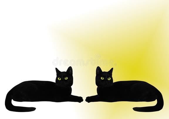 Two Black Cats Love Stock Illustrations – 809 Two Black Cats Love Stock ...
