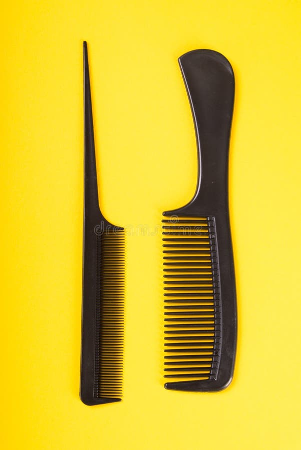 Two black combs stock photo. Image of hairbrush, hair - 99434832