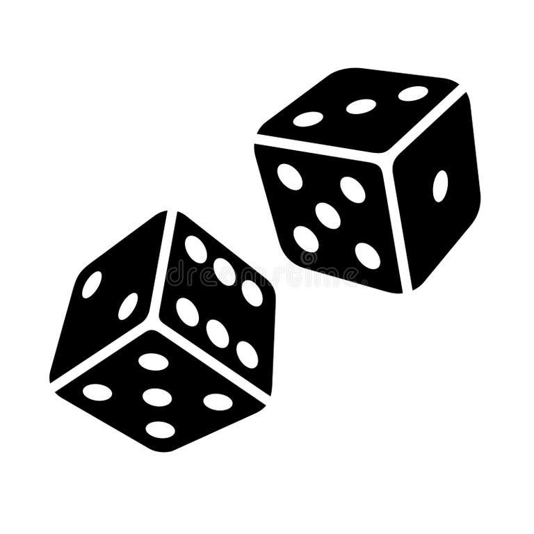 Two Black Dice Stock Illustrations – 3,146 Two Black Dice Stock ...