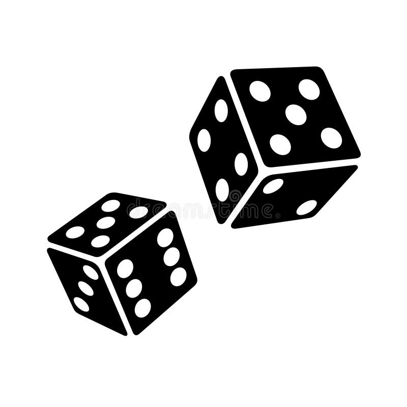 Two Black Dice Cubes on White Background. Vector Stock Vector ... Two Black Dice Cubes on White Background. Vector Stock Vector ...
