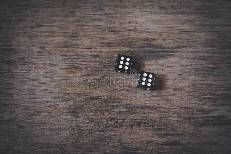 Two black dice stock photo. Image of mysterious, game - 84598908