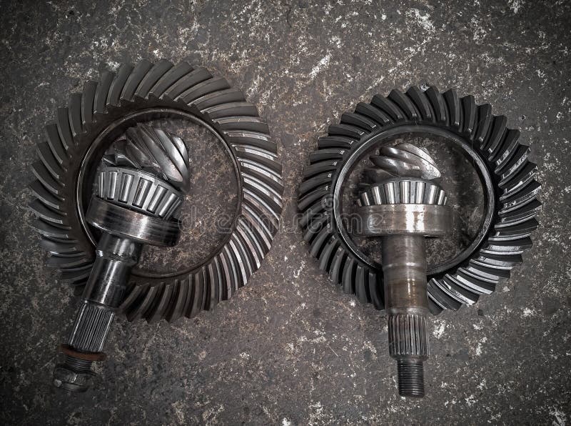 Two Black Gears are Shown Side by Side Stock Photo - Image of ...