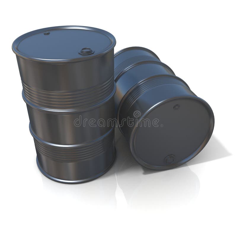 Two black oil barrels stock illustration. Illustration of dump - 56617742