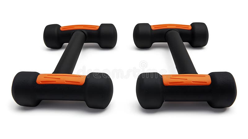 Two Black and Orange Exercise Balls are Placed Next To Each Other Stock ...