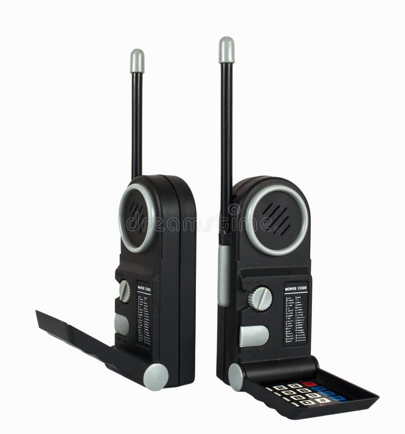 Two Black Portable Radio Sets Stock Photo - Image of handie, digital ...