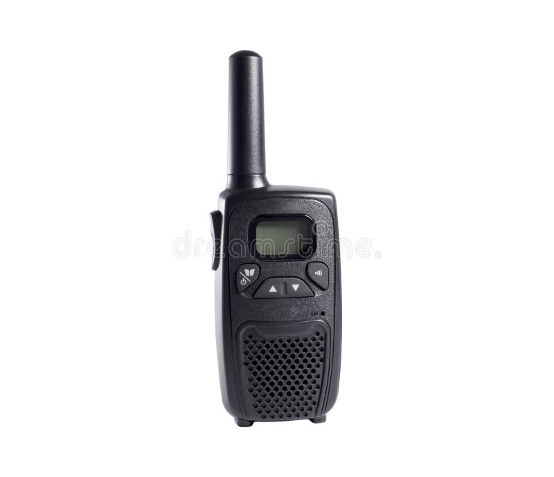 A Black Two Way Radio on a White Background Stock Image - Image of ...