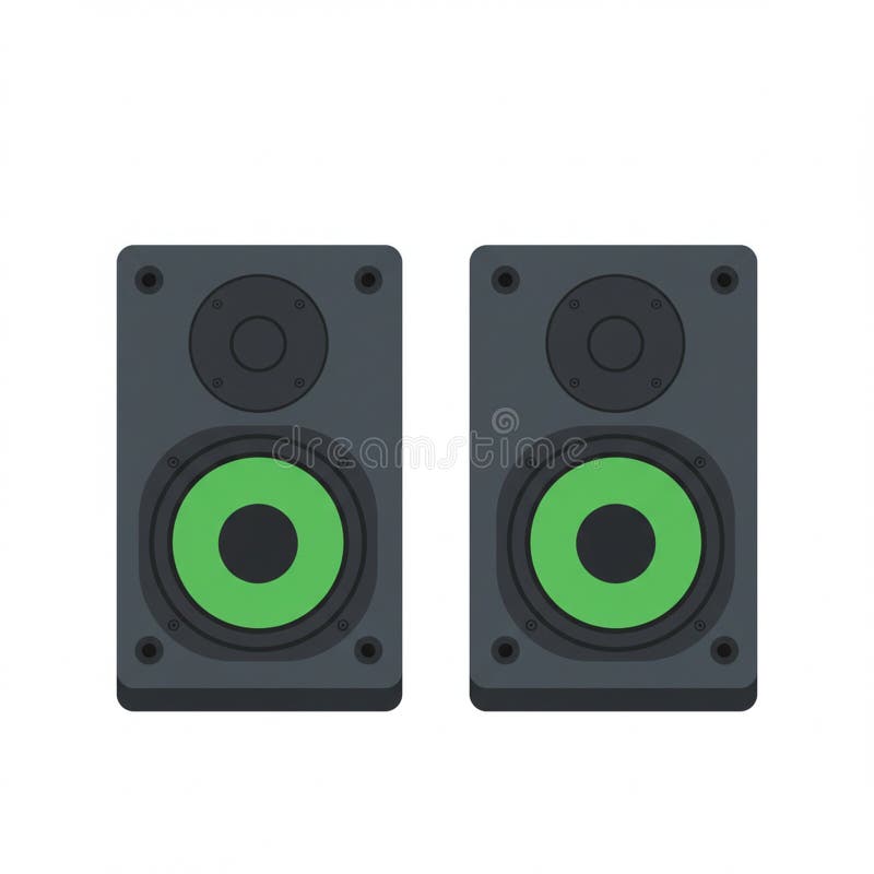 Two Black Rectangular Speakers with a Minimalist Design, Featuring ...