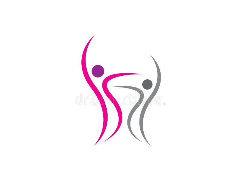 Two Figures Dancing Together in Flat Style Stock Vector - Illustration ...