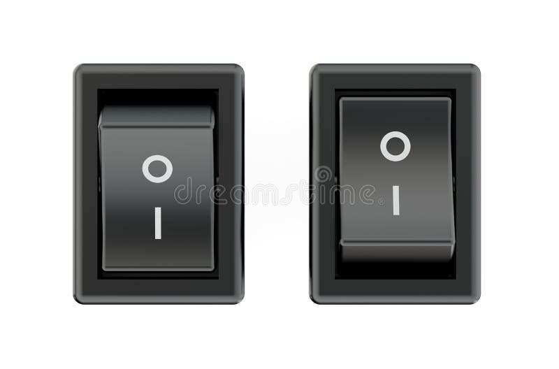 Black Switches for Light Control Stock Illustration - Illustration of ...