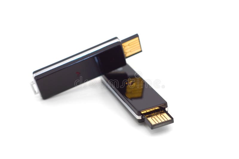 Two black usb flash drives stock image. Image of electric - 6668411