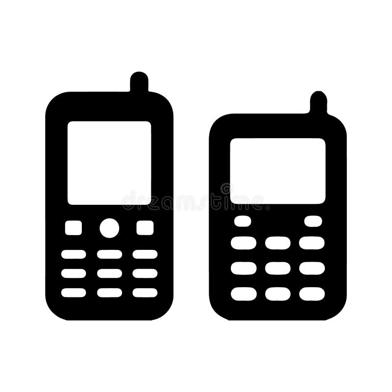 Classic Mobile Phones Stock Illustrations – 387 Classic Mobile Phones ...