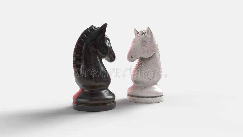 Two Black and White Horses in Plaid, Facing Each Other Staring at the ...